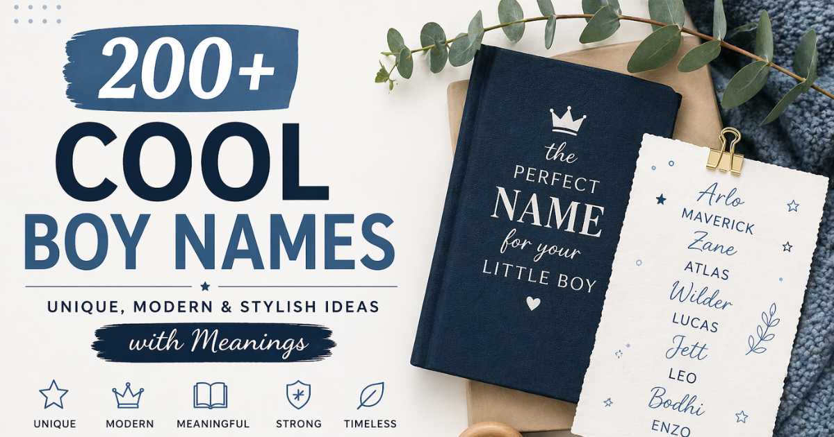 200+ Cool Boy Names: Unique, Modern Ideas with Meanings – Name Stories UK